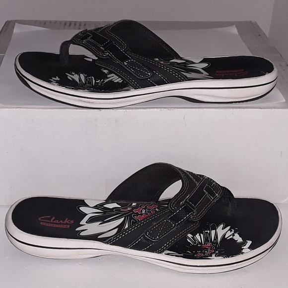 Clarks | Shoes | Ckarks Collection Black Breeze Sea Thong Sandals Us 7 ...
